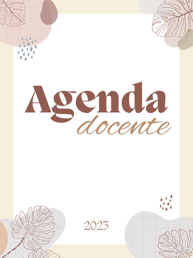 Planificador docente 2023 hojas boho rosa y beige_20240610_102434_0000 ...