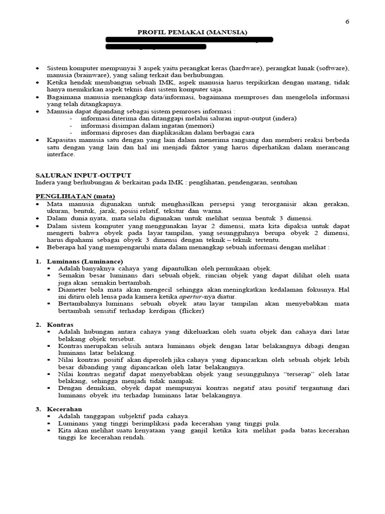 IMK-Profil Manusia (1-2) | PDF
