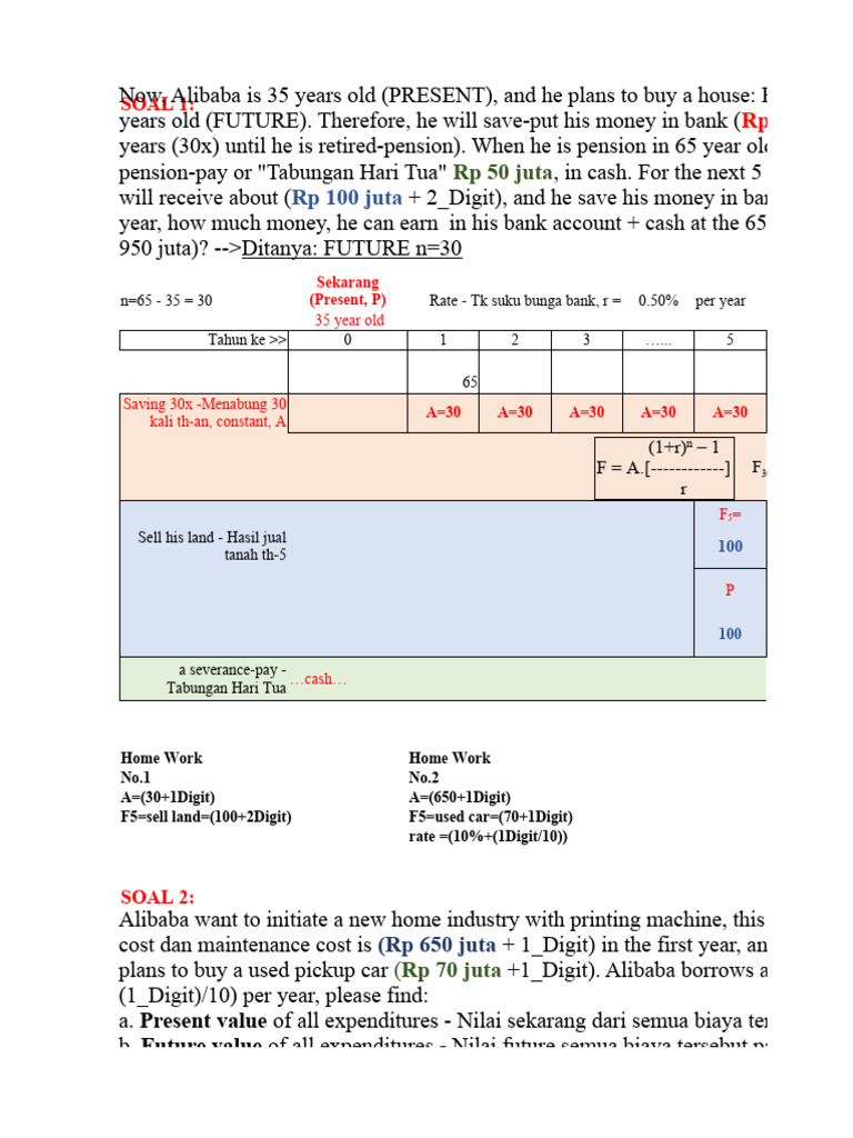 05 Rate-Bunga&CashFlow Mhs New LATIHAN | PDF | Present Value | Applied ...