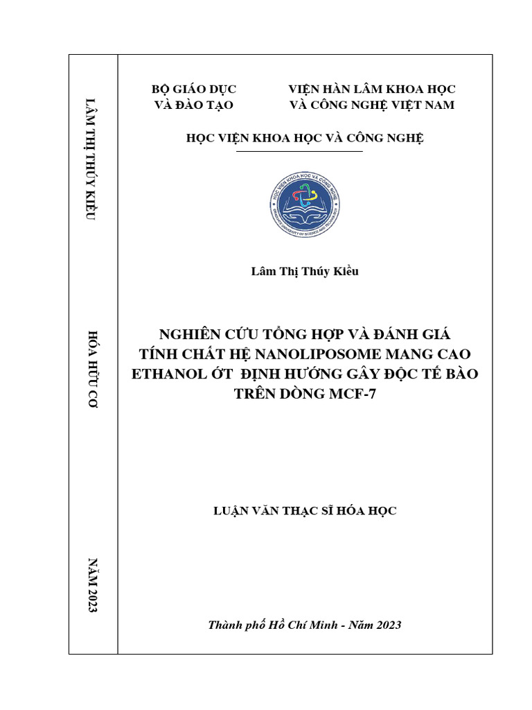 Nghiên C U T NG H P Và Đánh Giá Nanolyposome | PDF