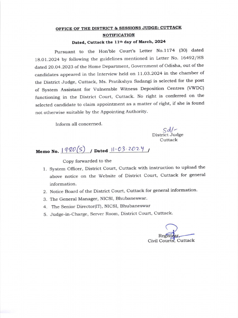 To The 174 In: Pursuant Hon'ble Court's Letter (30) No' | PDF ...