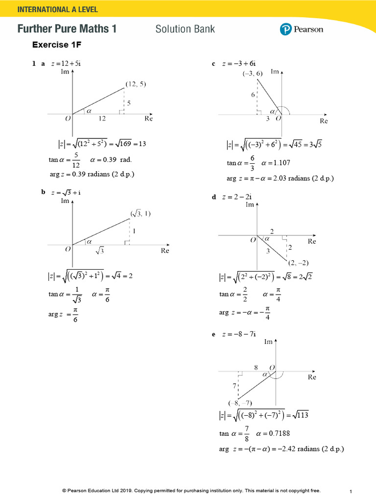 .Archial Maths fp1 Ex1f | PDF | Geometry | Triangle Geometry