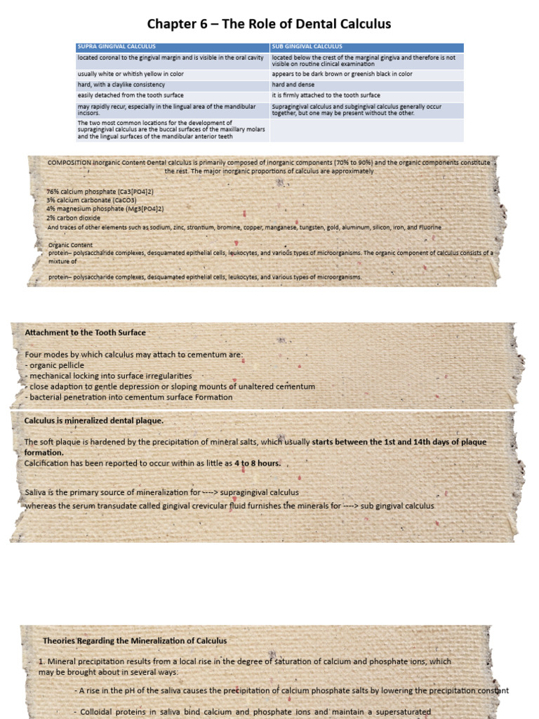 Role of Dental Calculus and Smoking and Periodontal Disease | PDF ...