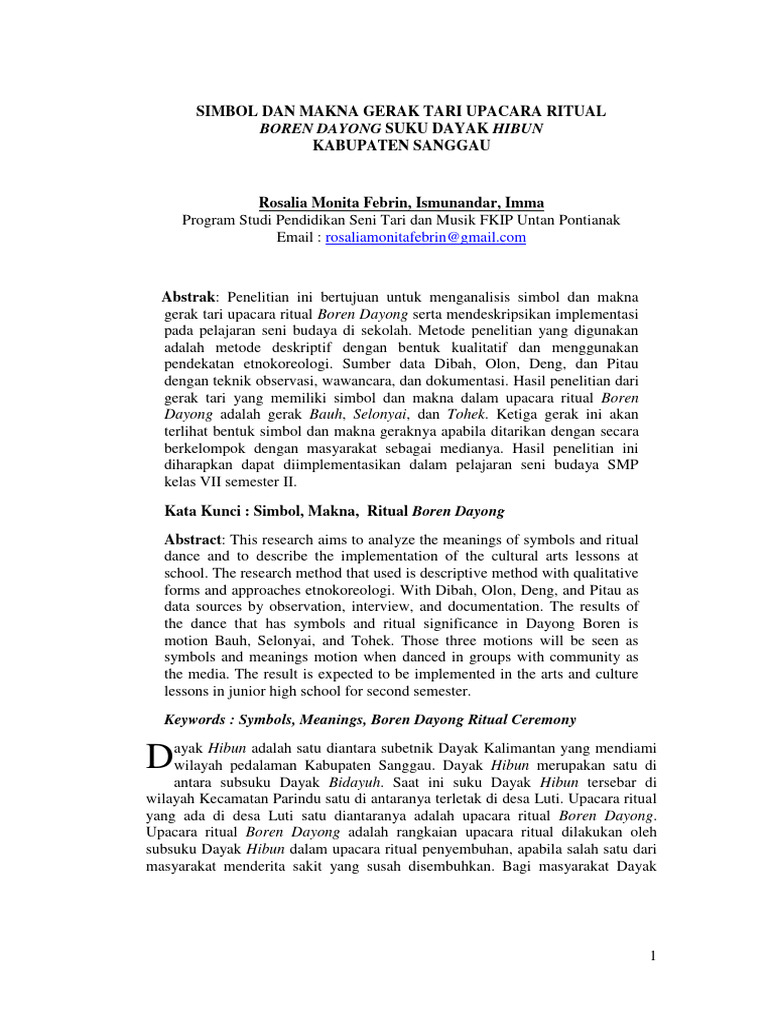 Simbol Dan Makna Gerak Tari Upacara Ritu | PDF