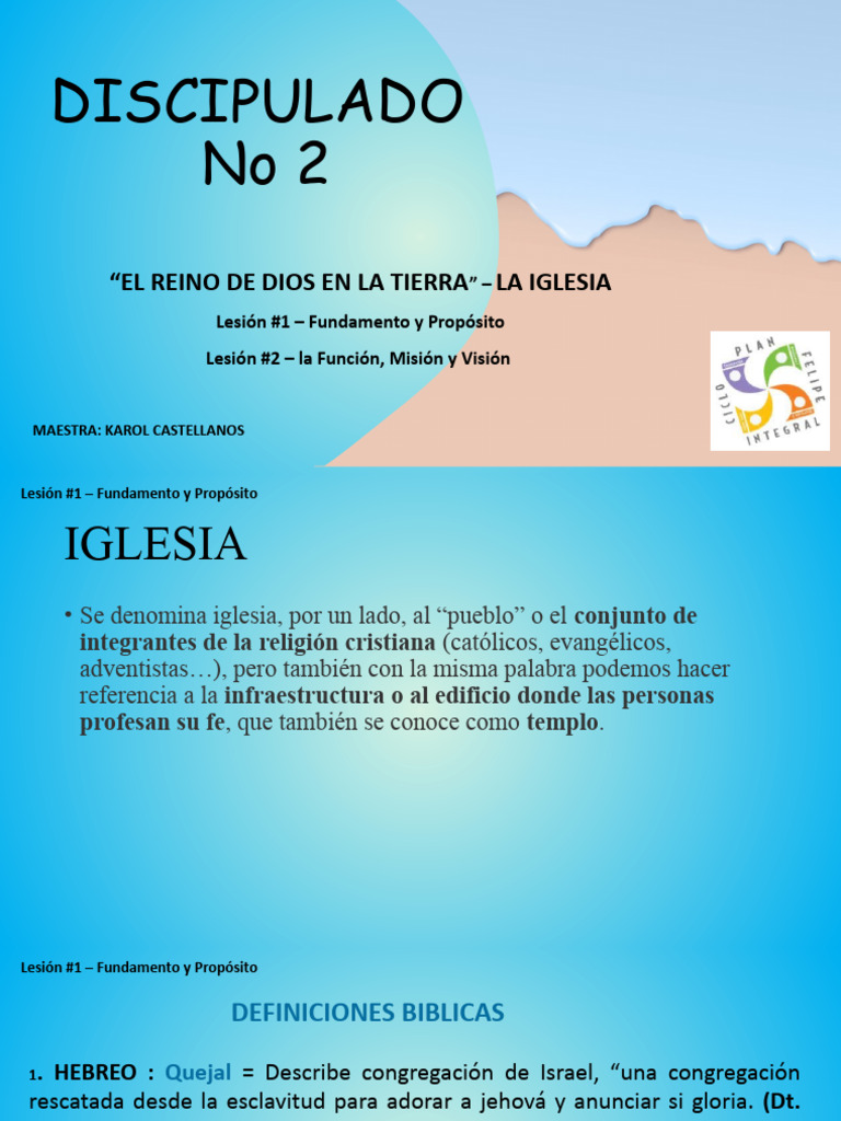 DISCIPULADO 2 (3) | PDF | Iglesia cristiana | Cristo (título)