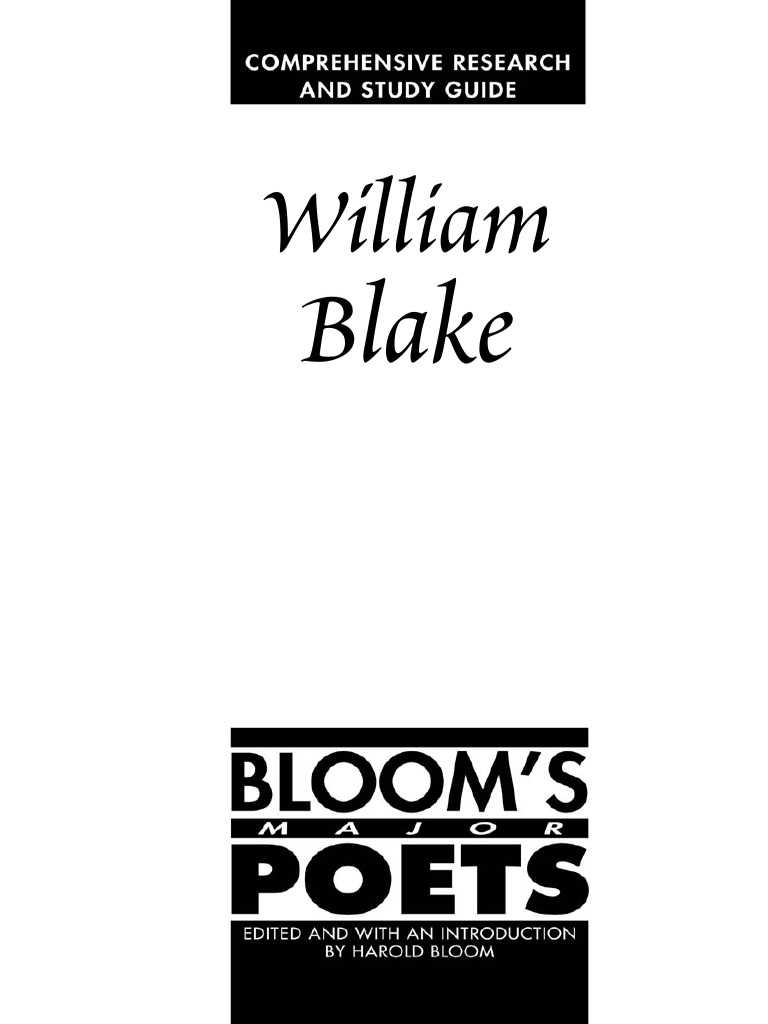 Bloom (2003) Critical Analysis of 'The Tyger' | PDF | William Blake