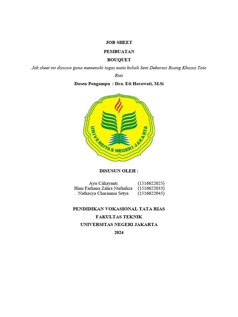 Jobsheet Buket | PDF