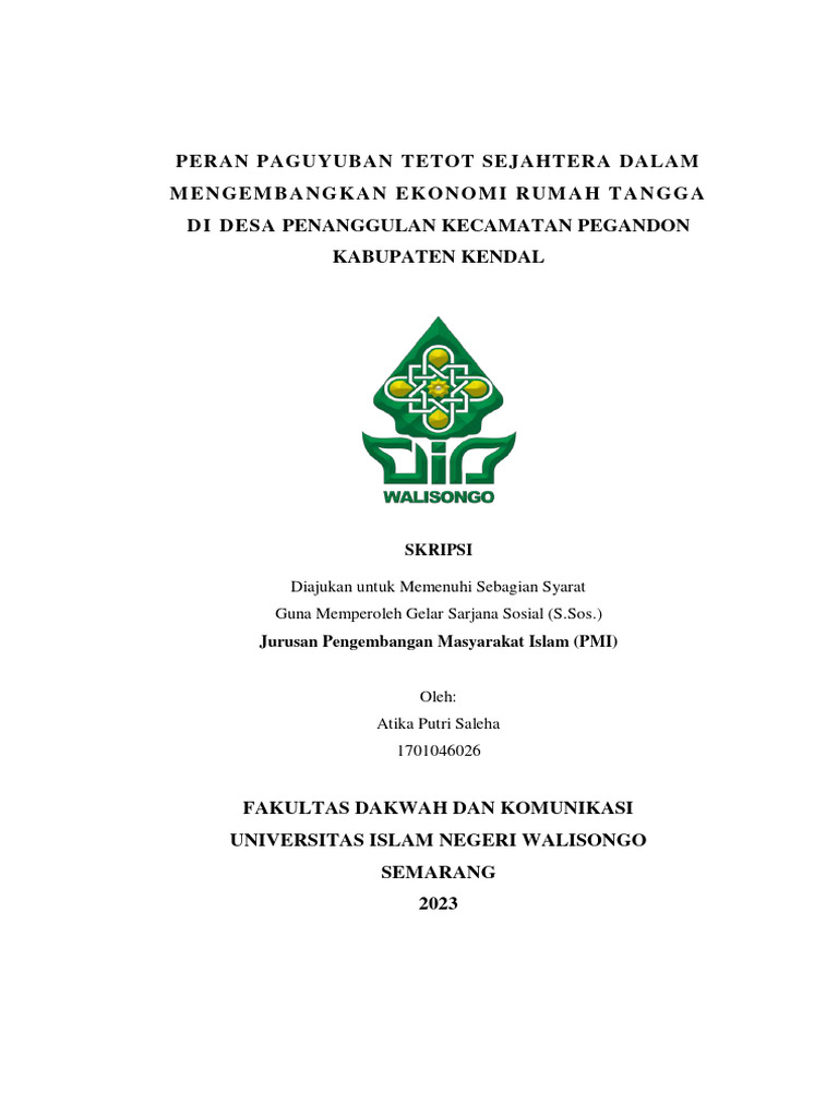 Peran Paguyuban Tetot | PDF | Karier & Perkembangan | Ilmu Sosial