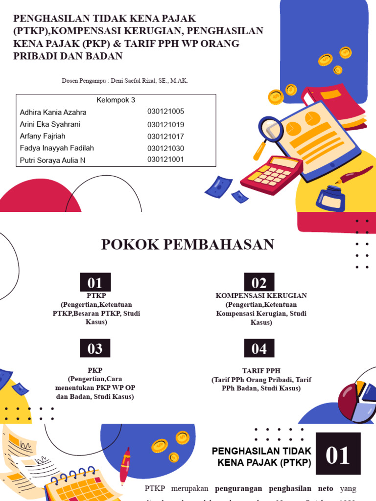 Kelompok 3 - PTKP, Kompensasi Kerugian, PKP, PPH Terutang WP Op Dan ...
