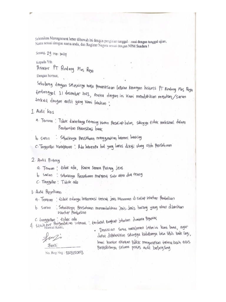 Moh. Fauzi Tryaji - Tugas Audit | PDF