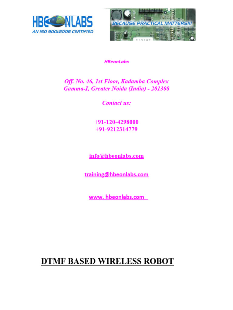 DTMF BASED WIRELESS ROBOT | PDF | Microcontroller | Flash Memory