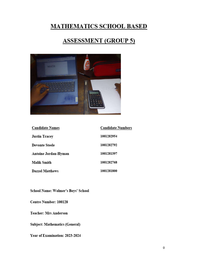 Math Sba Group 5 PDF | PDF | Questionnaire
