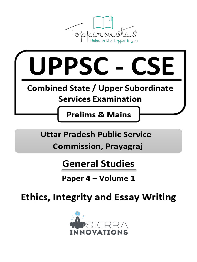GS Paper 4 Volume 1 Ethics Integrity and Essay Writing | PDF | Morality | Virtue