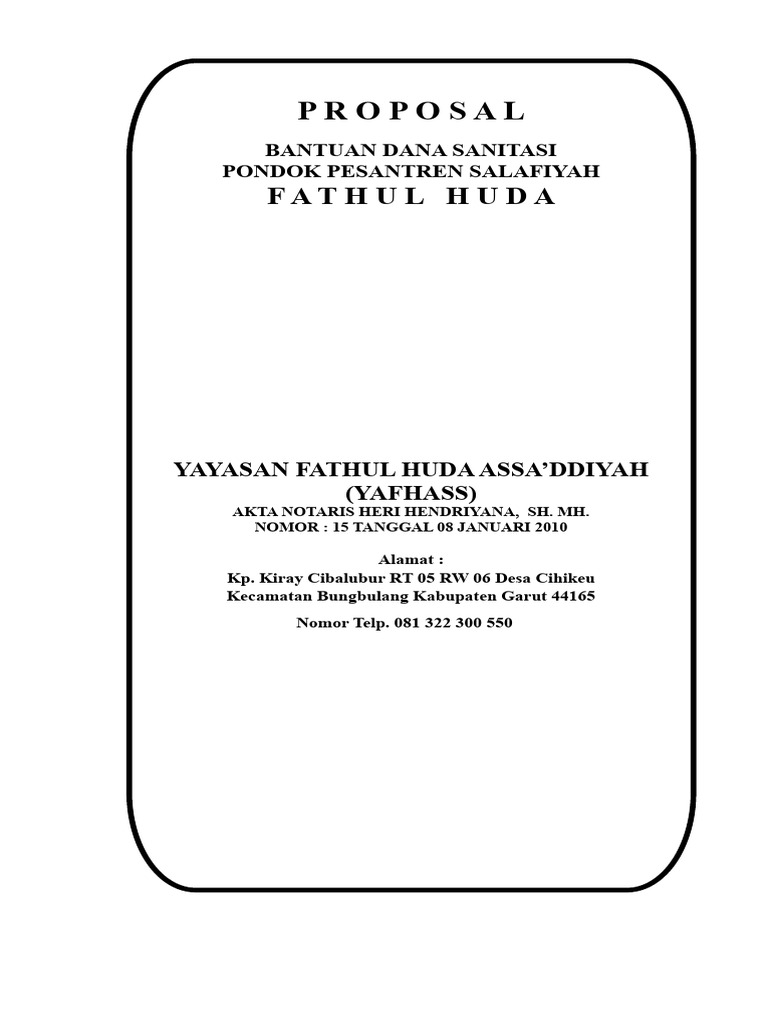 Proposal Sanitasi Pps FH A 2023 | PDF