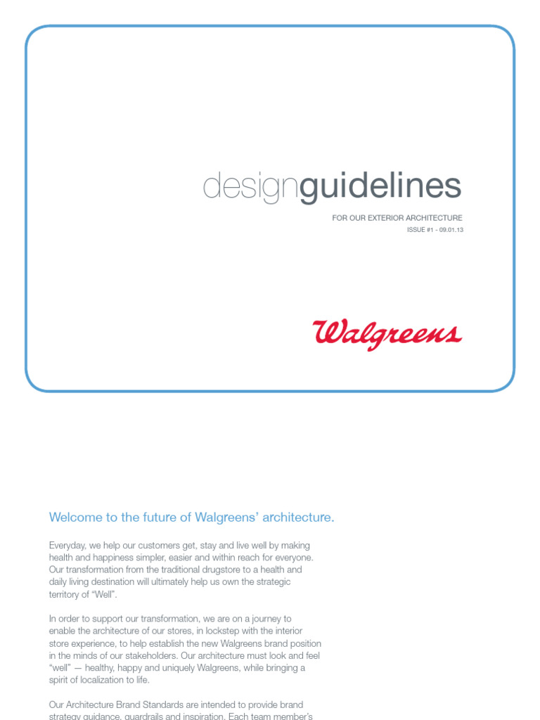Walgreens Exterior Architecture Guidelines | PDF | Brand | Customer ...