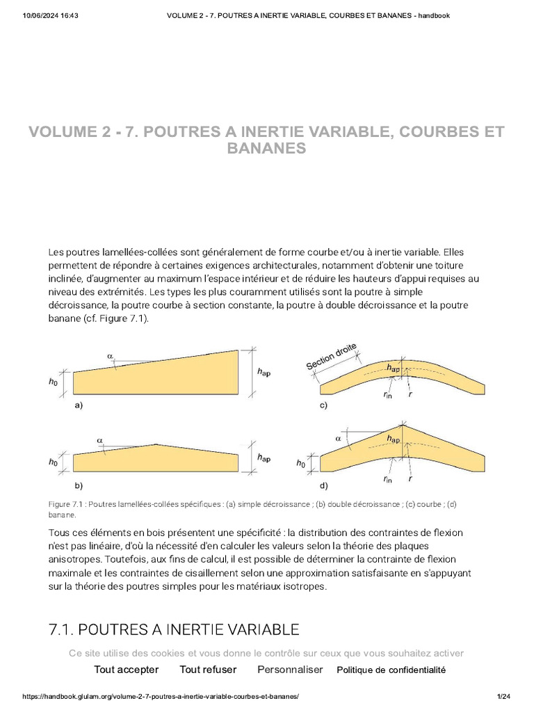 Poutre A Inertie Variable Poutre Et Banane | PDF