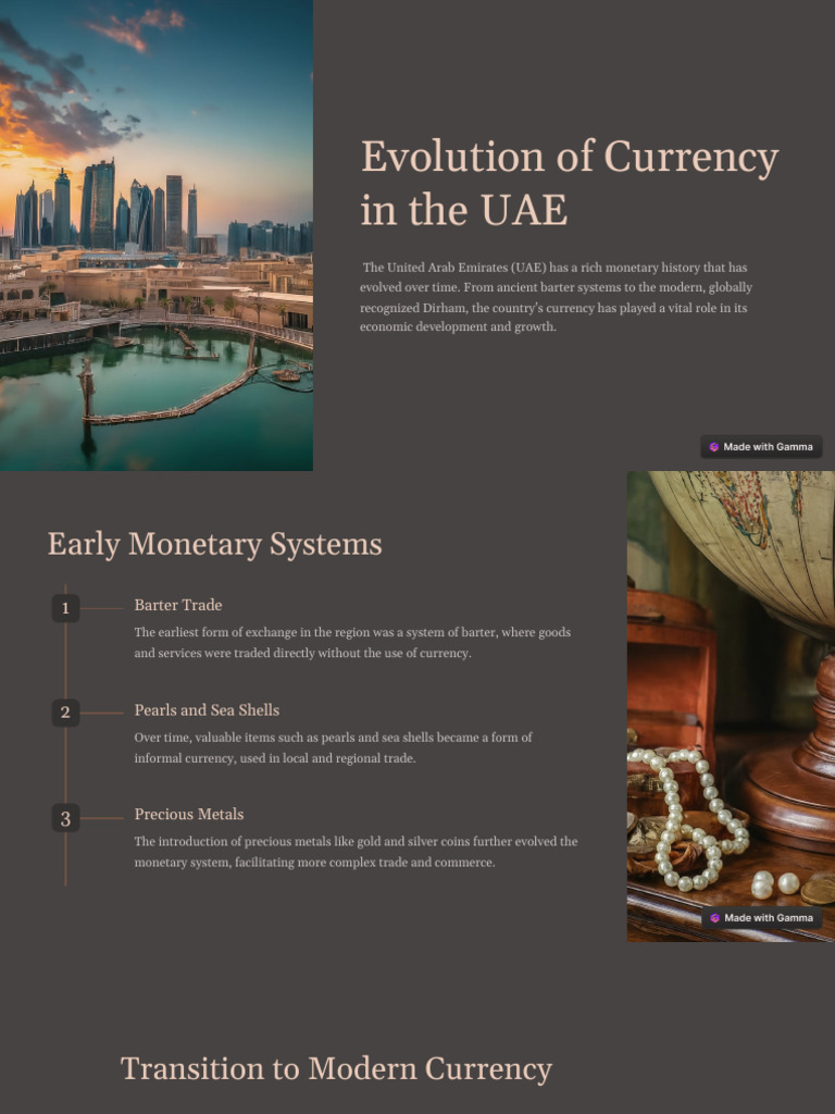 Evolution of Currency in The UAE | PDF | Currency | Money