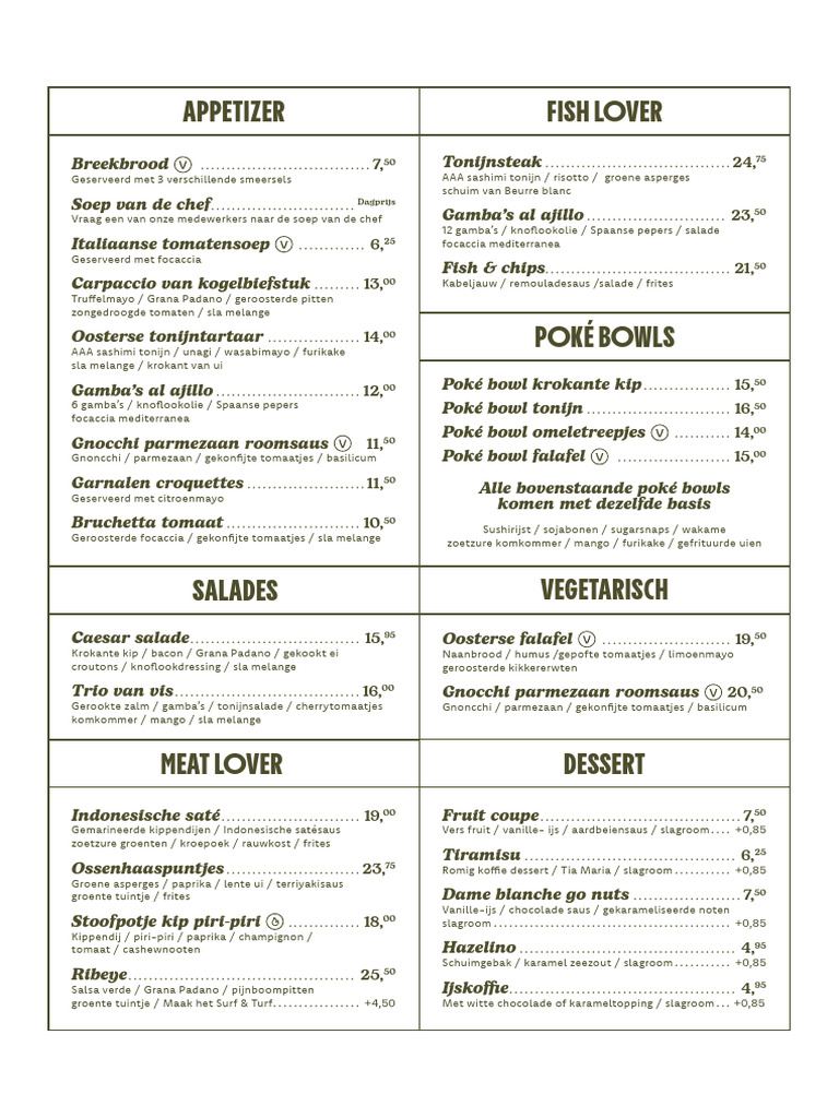 Dinerkaart Koren 29 05 24 | PDF