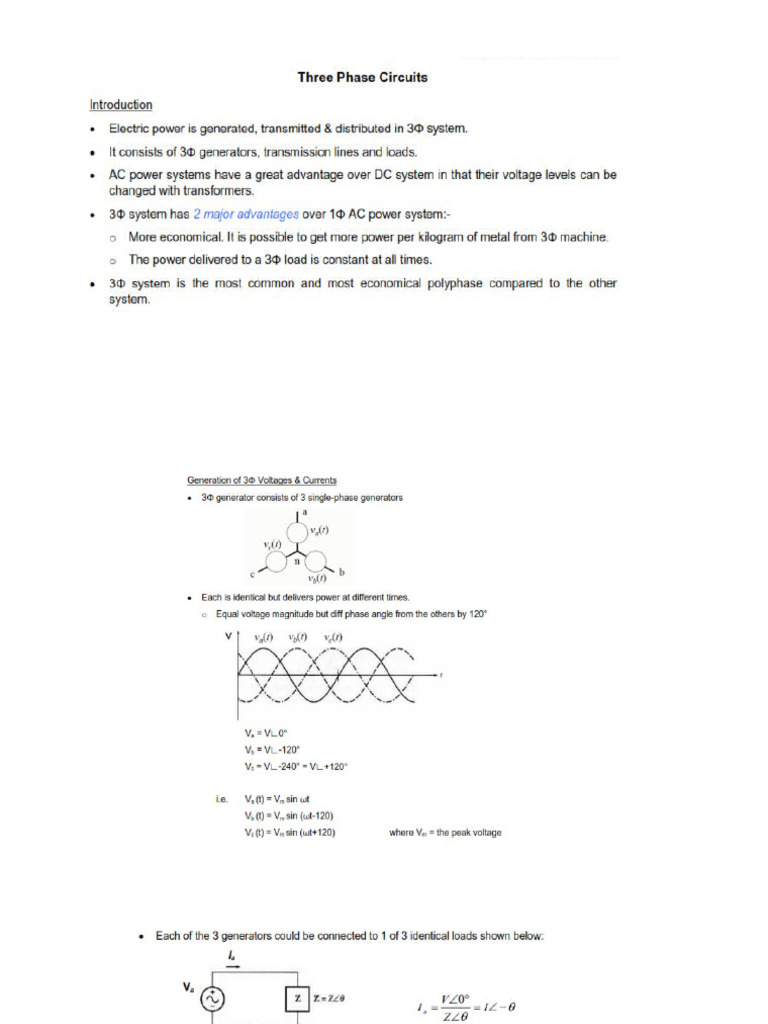 3 Phase Circuit | PDF