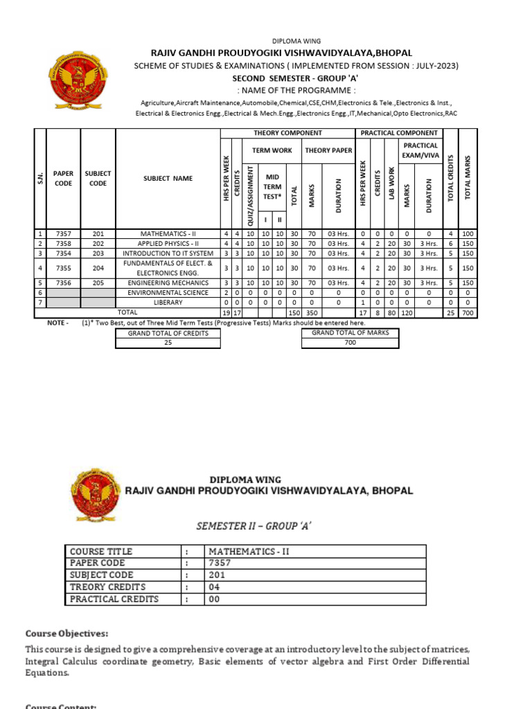 I I Semester Mechanical | PDF | Matrix (Mathematics) | Force