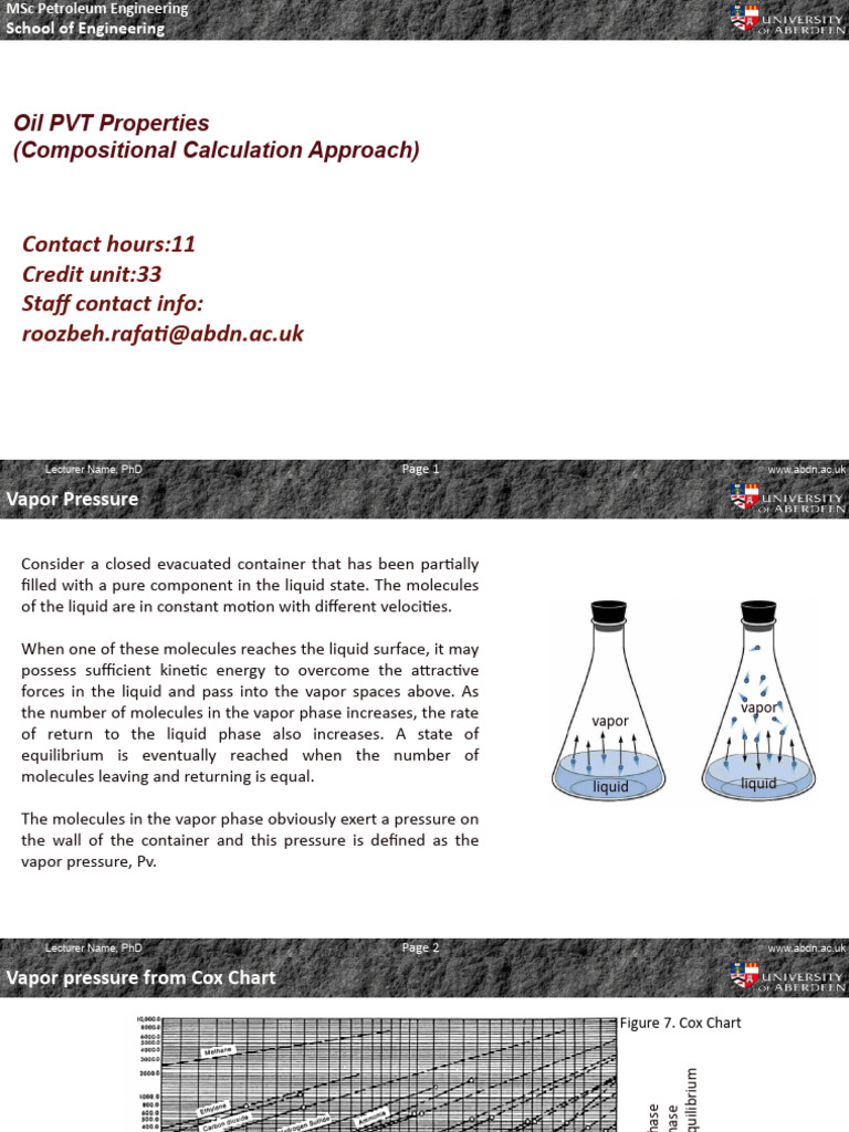 Lecture 6-Compositional PVT Analysis | PDF | Vapor | Liquids Lecture 6-Compositional PVT Analysis | PDF | Vapor | Liquids