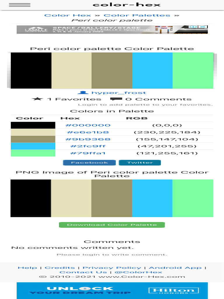 Peri Color Palette Color Palette | PDF