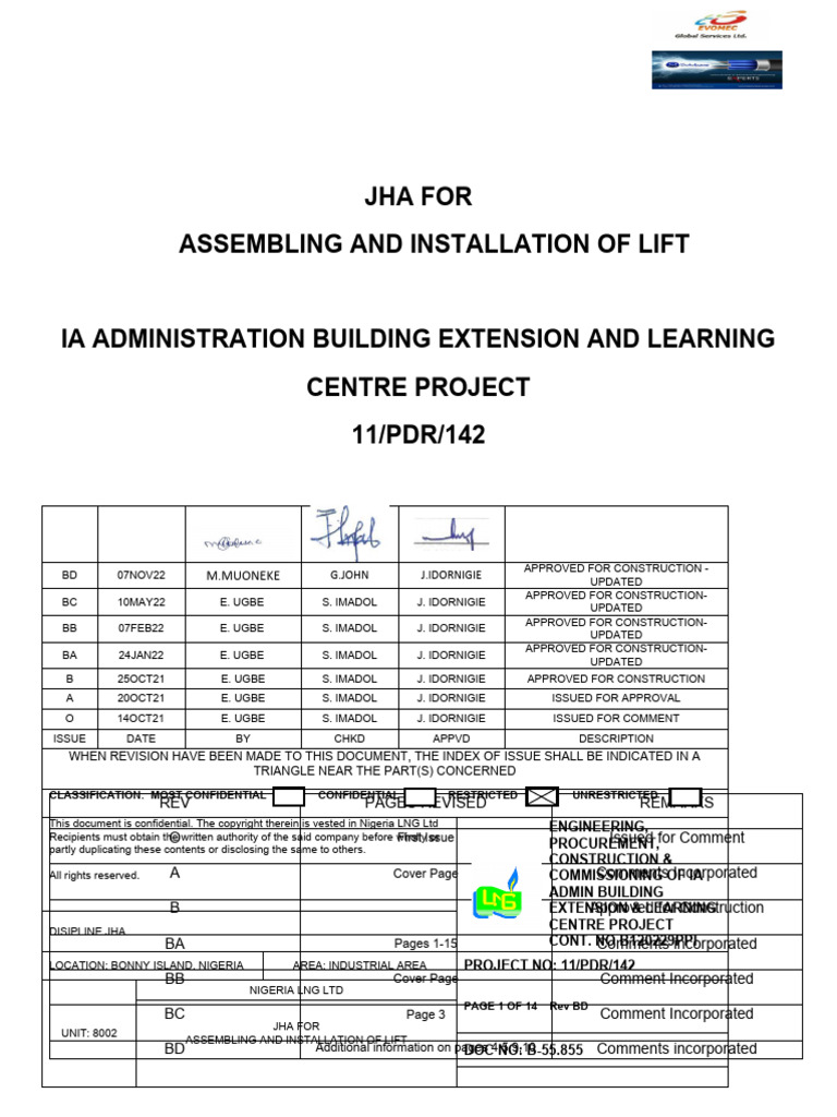 B-55.855-Bd-Jha For Assembling and Installation of Lift | PDF | First Aid