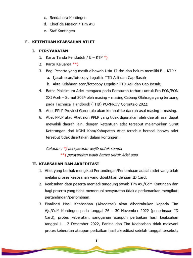 Panduan PORPROV 2022 Final Akhir - Salin | PDF | Bisnis