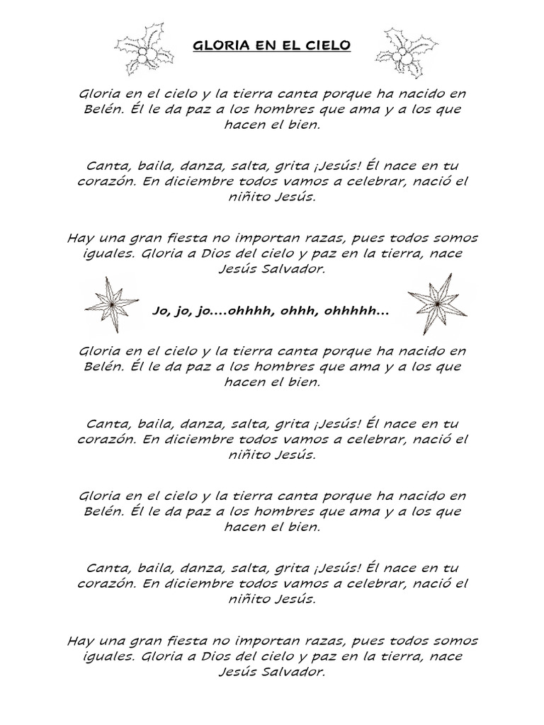 Gloria en El Cielo | PDF