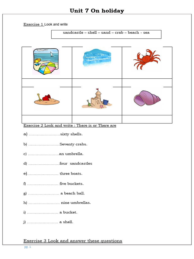 Bài Tập Bổ Trợ First Friend 2 Unit 7 | PDF | Sculpture | Coastal Geography
