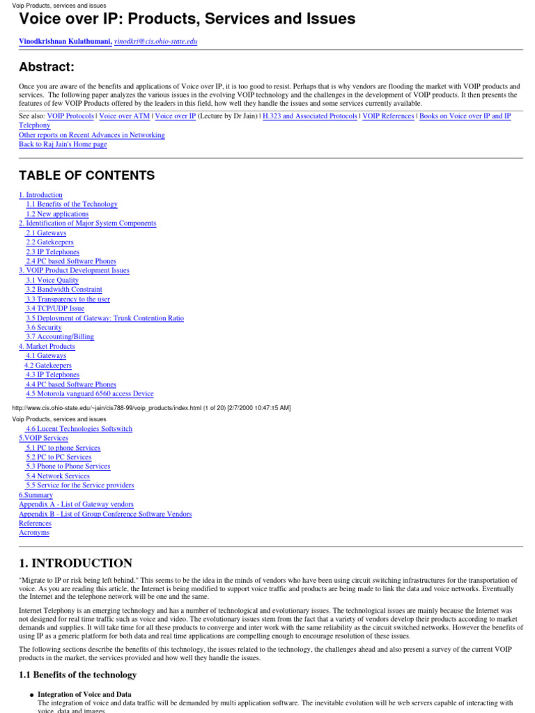 OHIO State Voice Tech References | PDF | Voice Over Ip | Computer Network