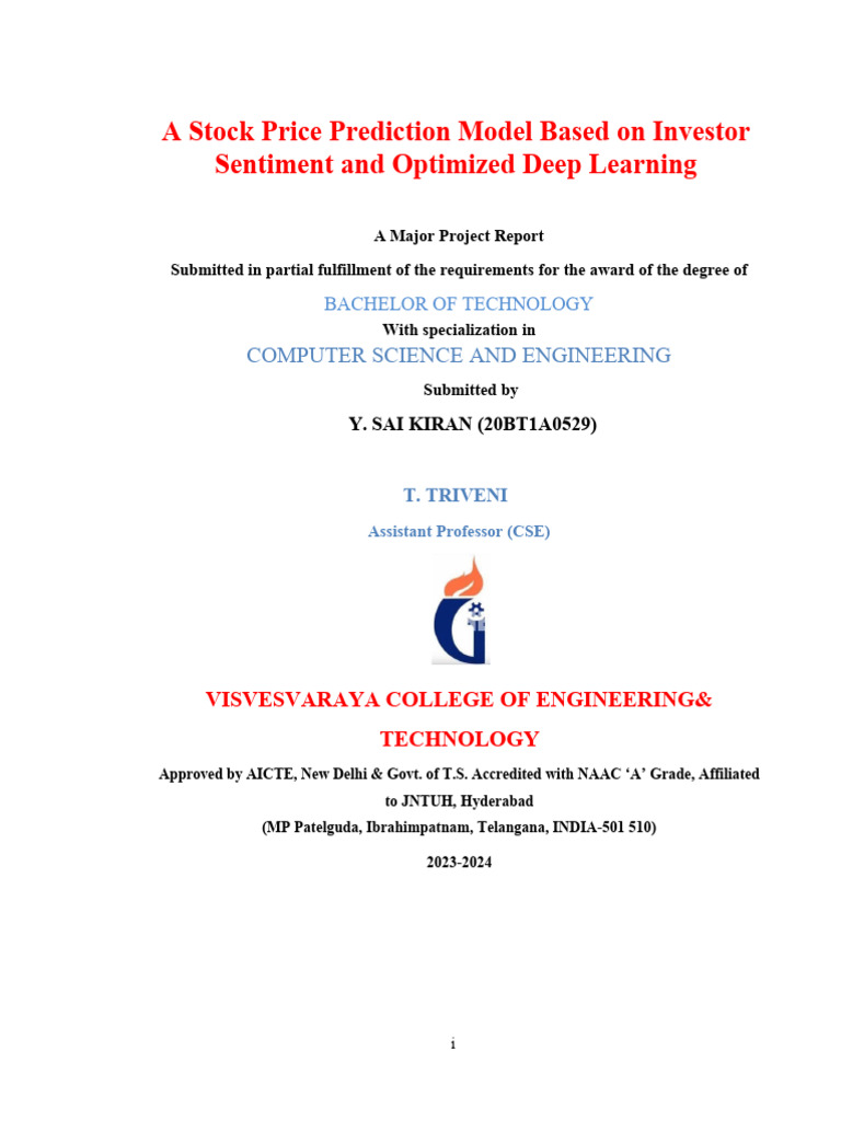 A Stock Price Prediction Model Based On Investor Sentiment and ...