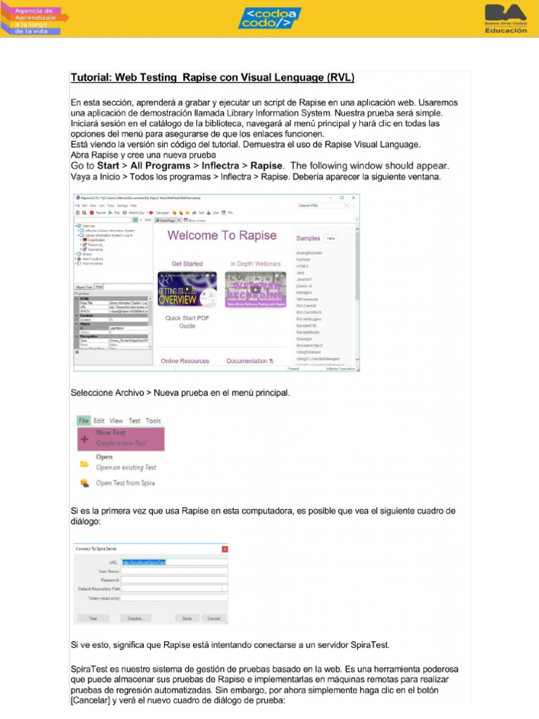 Unidad 14 - Tutorial Rapise 1 | PDF