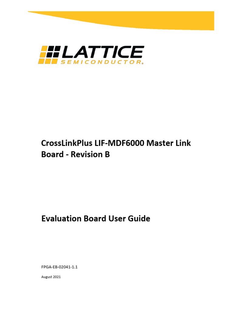 FPGA EB 02041 1 1 CrossLinkPlus LIF MDF6000 Master Link Board Rev B ...