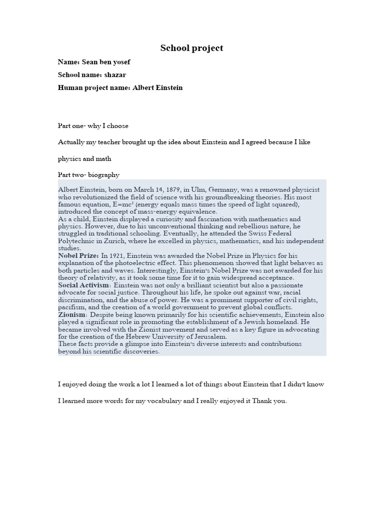 School Project | PDF