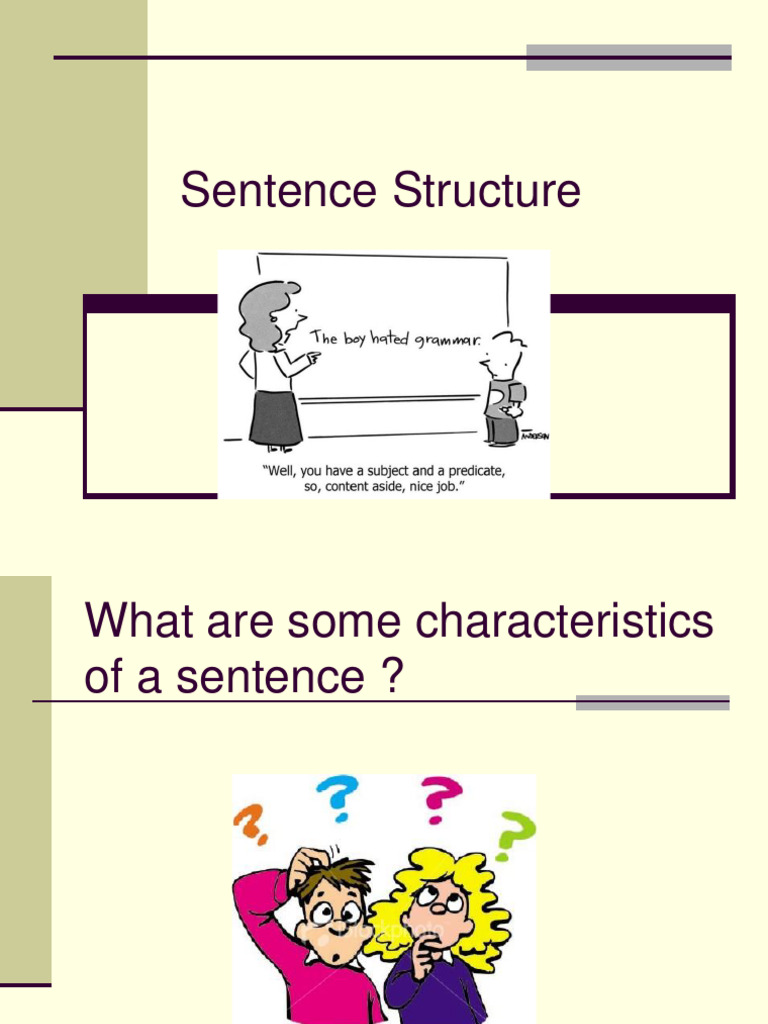 Sentence Structure | PDF | Language Mechanics | Grammar
