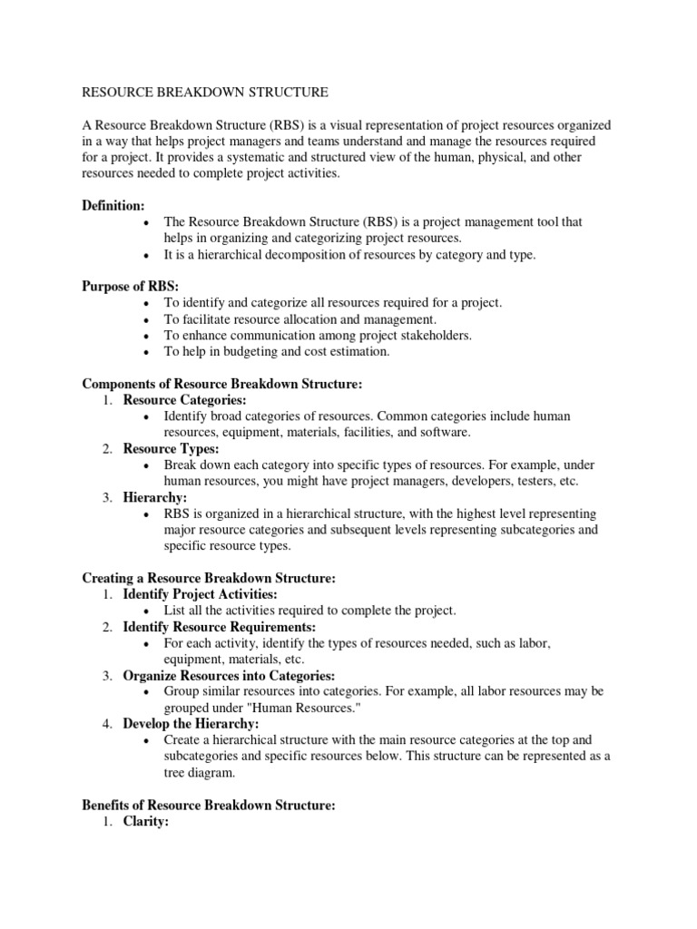 Topic 5 Resource Breakdown Structure | PDF | Project Management ...