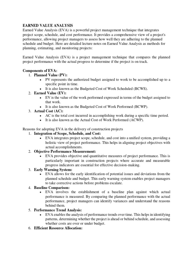 Earned Value Analysis | PDF | Business