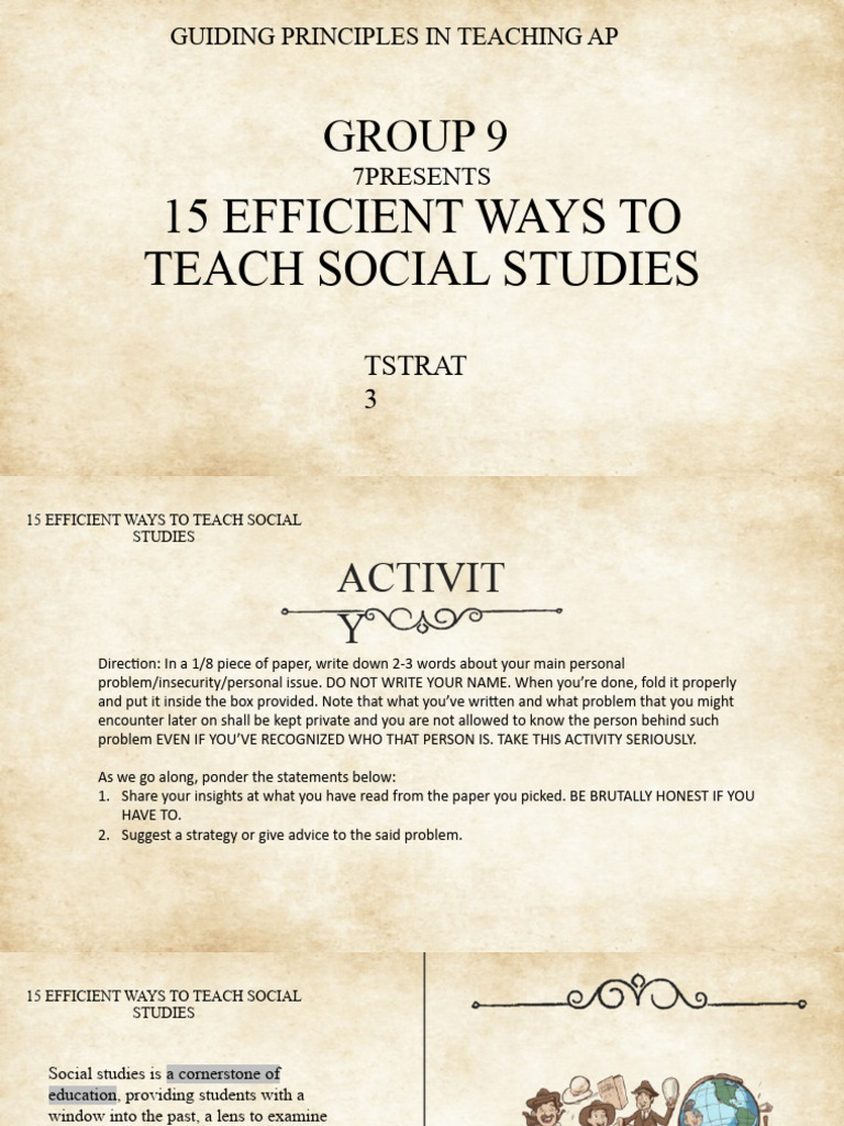 15 Effective Strategies for Teaching Social Studies | PDF | Learning ...