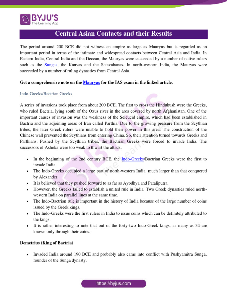 Central Asian Contacts | PDF