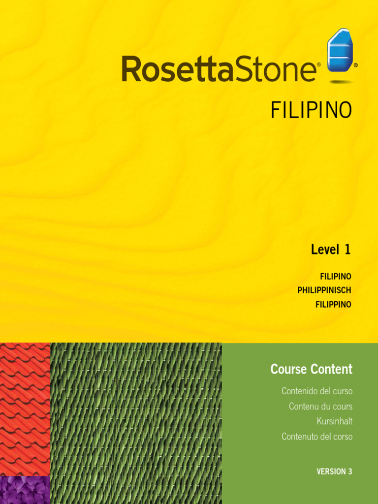 Filipino (Tagalog) Level 1 – Course Contents | PDF