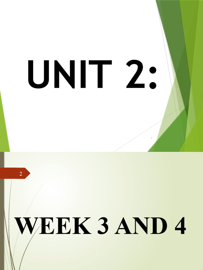 POWERPOINT LECTURE NOTE UNIT 2 WEEK THREE and FOUR | PDF | Microsoft ...