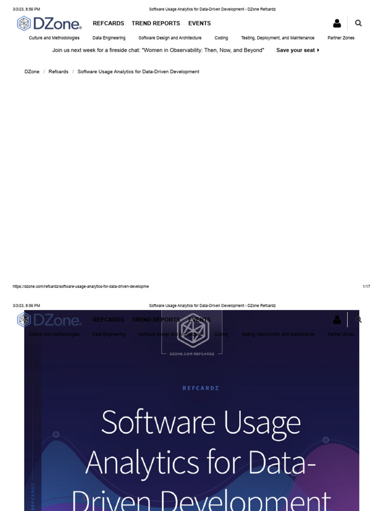 Software Usage Analytics For Data-Driven Development - DZone Refcardz ... Software Usage Analytics For Data-Driven Development - DZone Refcardz ...