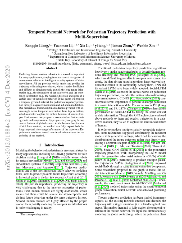 Temporal Pyramid Network For Pedestrian Trajectory Prediction With ...