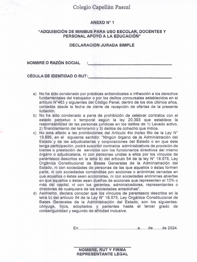 Anexos Colegio Capellan Pascal26022024 | PDF