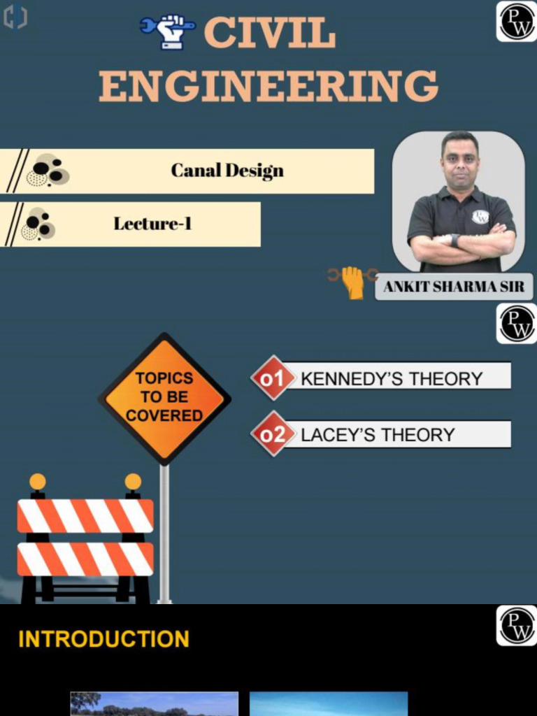 Canal Design 01 - Class Notes | PDF