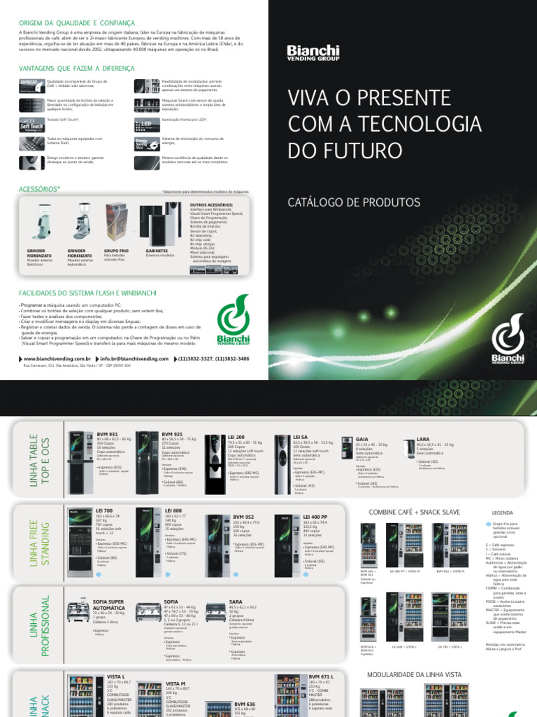 Catalogo Geral Bianchi | PDF | Máquinas | Eletrônicos