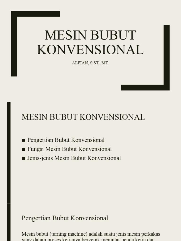 Mesin Bubut Konvensional Pdf