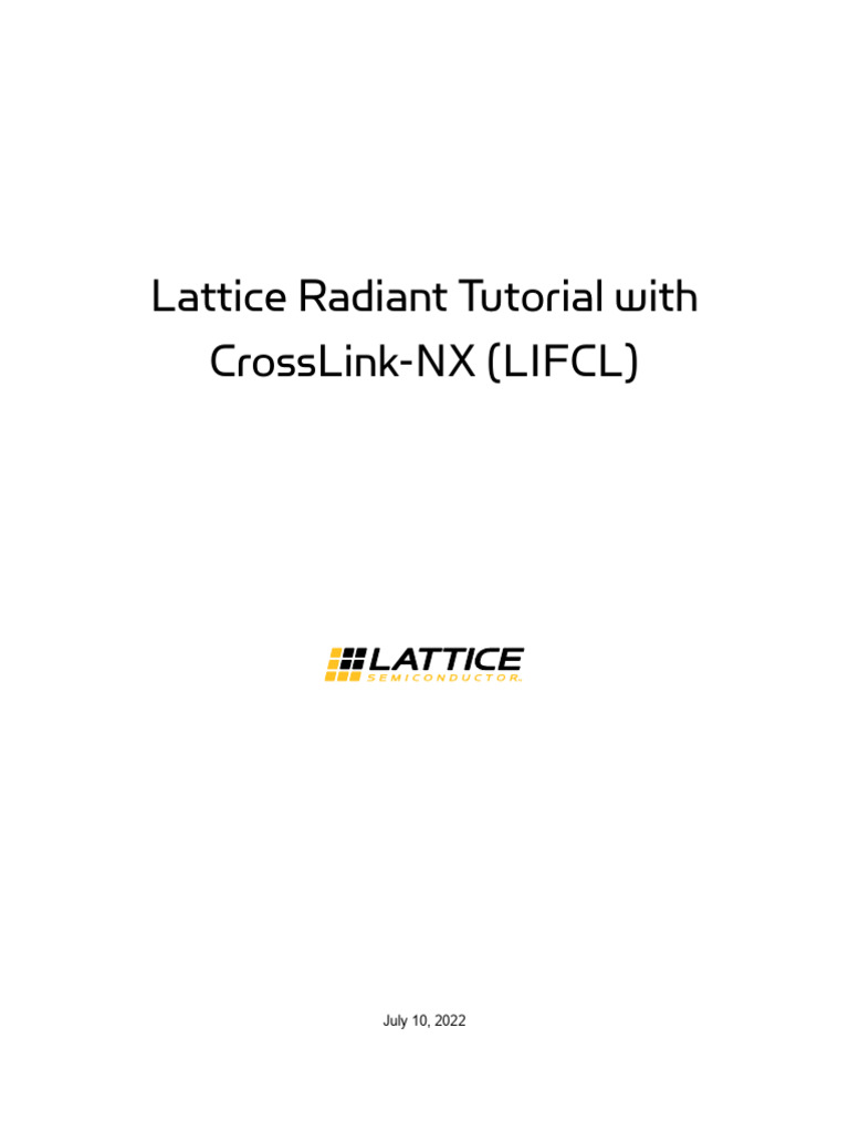 Radiant_Tutorial | PDF | Hardware Description Language | Field Programmable Gate Array