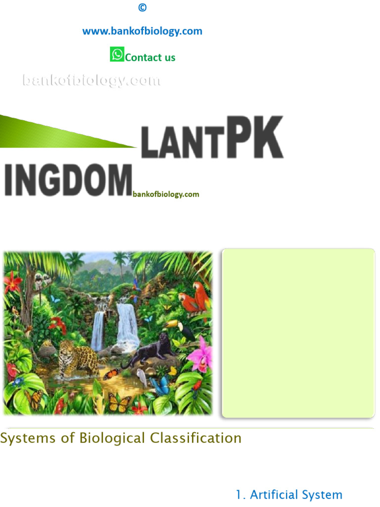 3 Plant Kingdom PPT - Part 1 | PDF | Taxonomy (Biology) | Biology